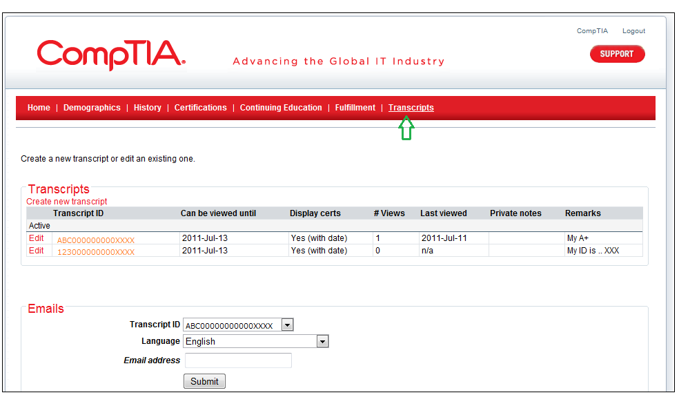 認定情報を第三者に転送する – CompTIA Japan